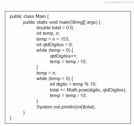 Considere o trecho de código fonte a seguir, escrito em l...